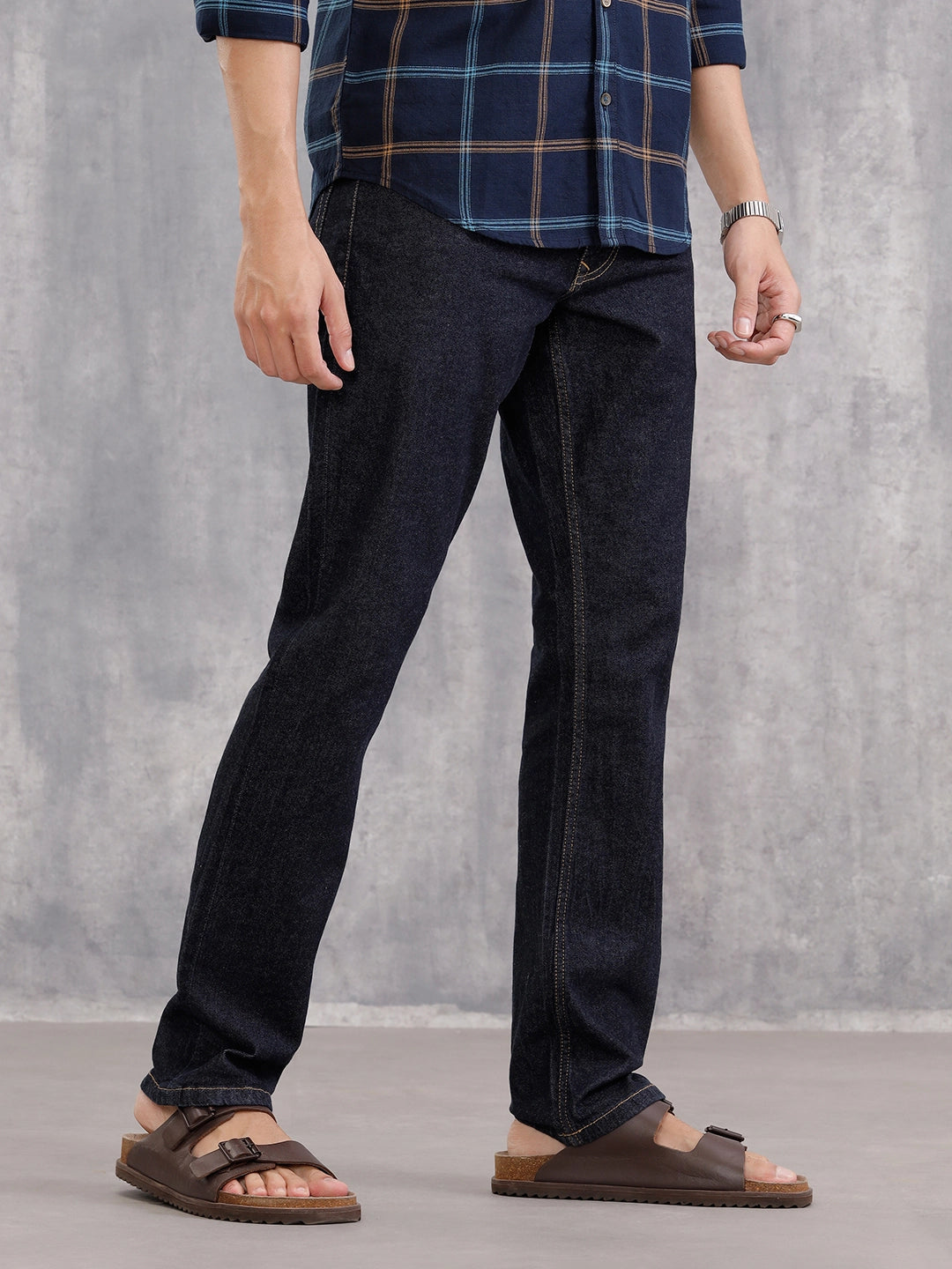 Classic Dk Blue Rinse Wash Jeans | Blue – Wrogn
