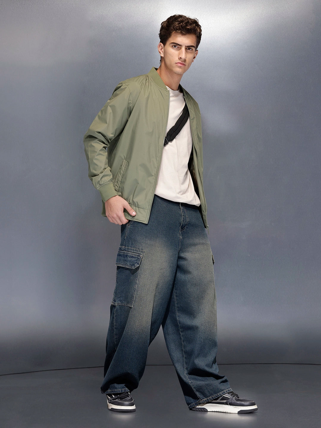 Lightweight zip-up jacket | Olive – Wrogn