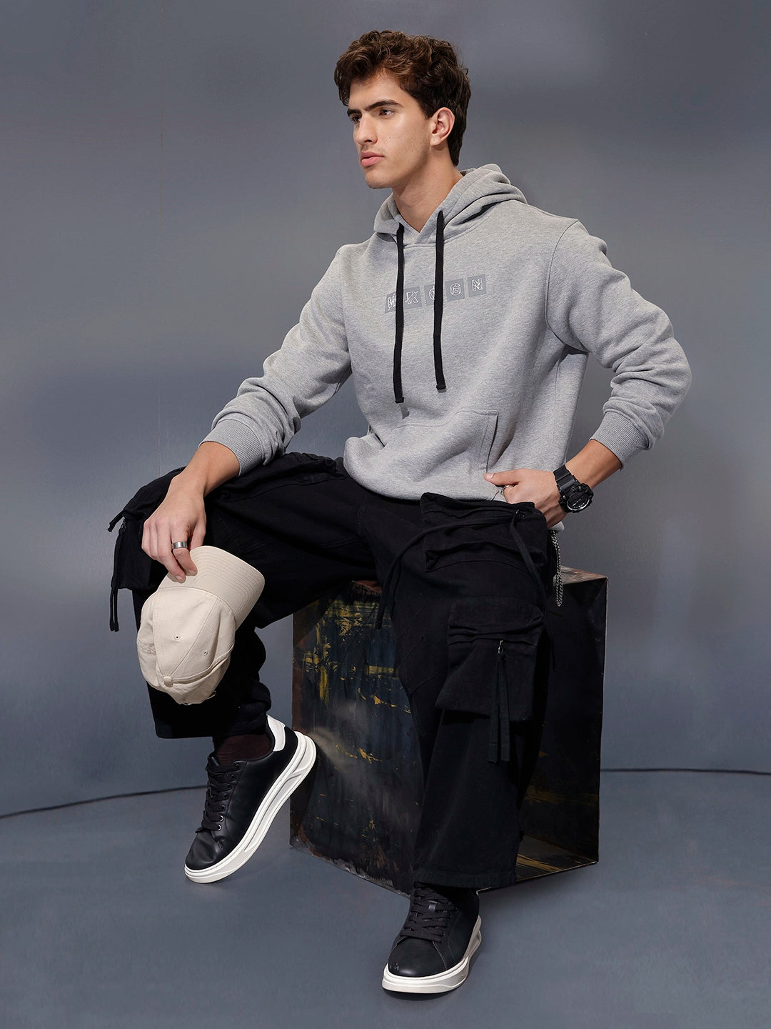 Men's Oversized Fit Hoodie | Grey – Wrogn