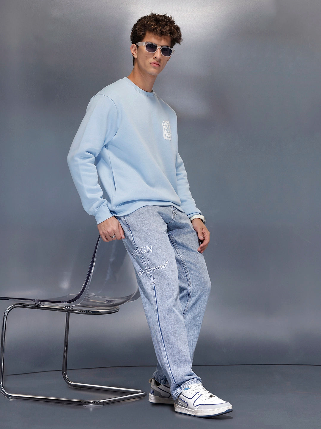 Men Casual Anti Fit Jeans With Tonal Embroidery | Super Stone – Wrogn