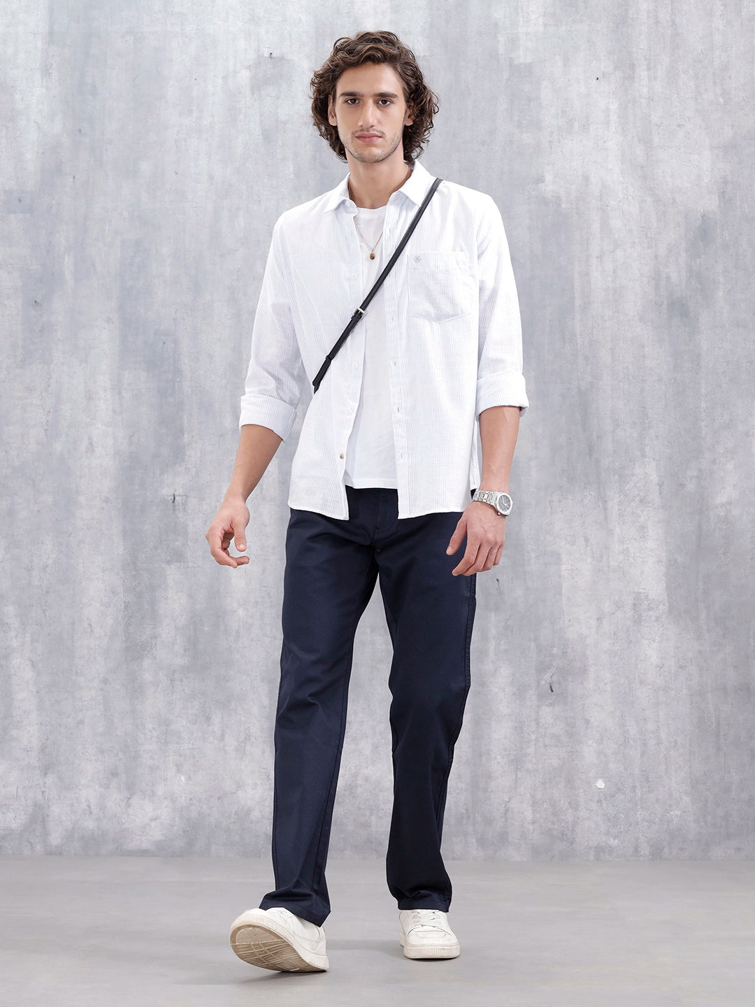 Men's Casual Straight Fit Jogger | Navy Blue – Wrogn