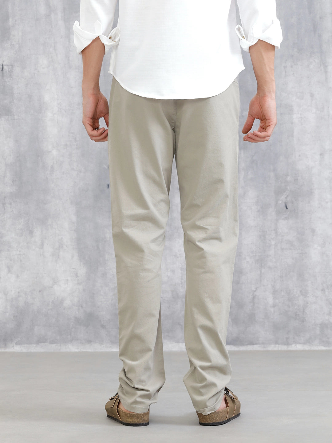 Slim Fit Cotton Clean Look Trouser| Grey – Wrogn