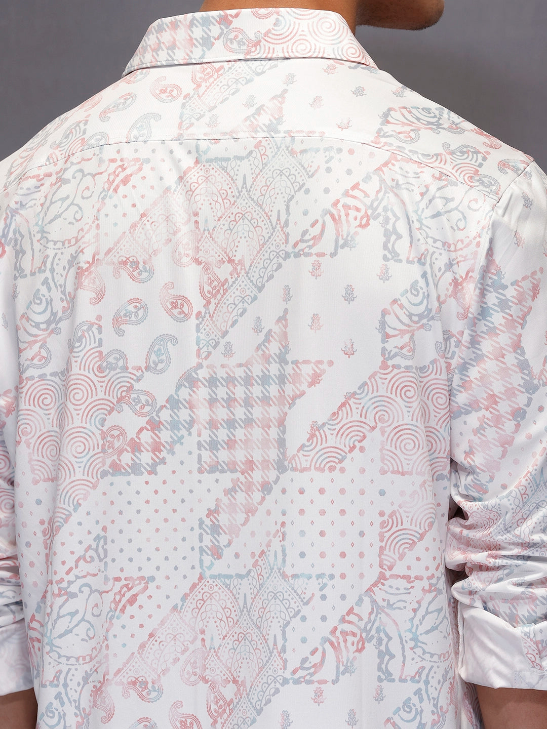 Classic AOP Slim Fit Shirt | White – Wrogn