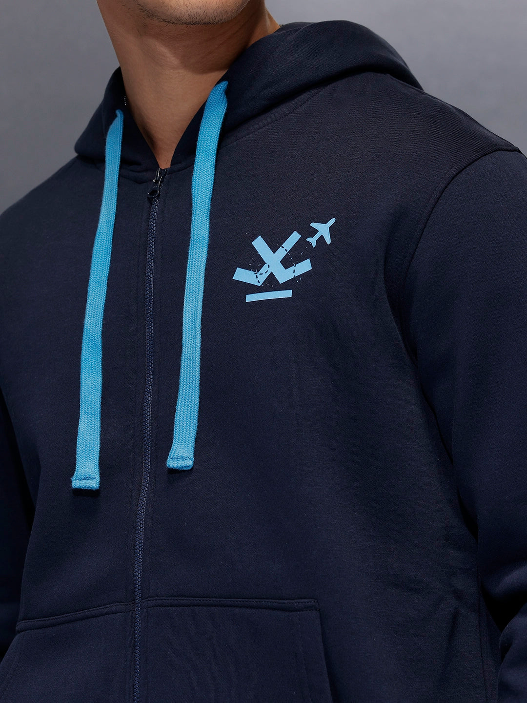 Men's Comfort Fit Hooded Sweatshirt | Navy Blue – Wrogn